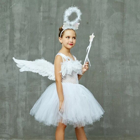White Dress For Kids Angel