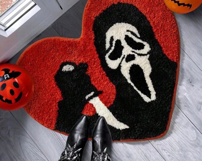 Ghostface / Scream Heart Horror Rug Bath Mat - Etsy