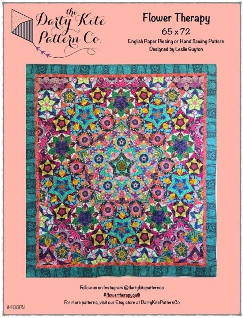 Flower Therapy Quilt PDF Pattern for EPP or Hand Piecing - Etsy