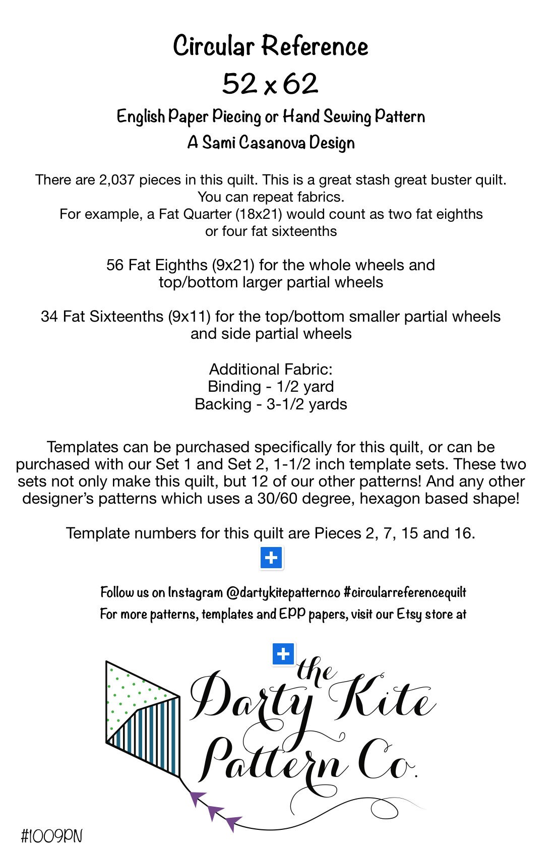 Circular Reference Quilt PRINTED Pattern for EPP or Hand Piecing - Etsy