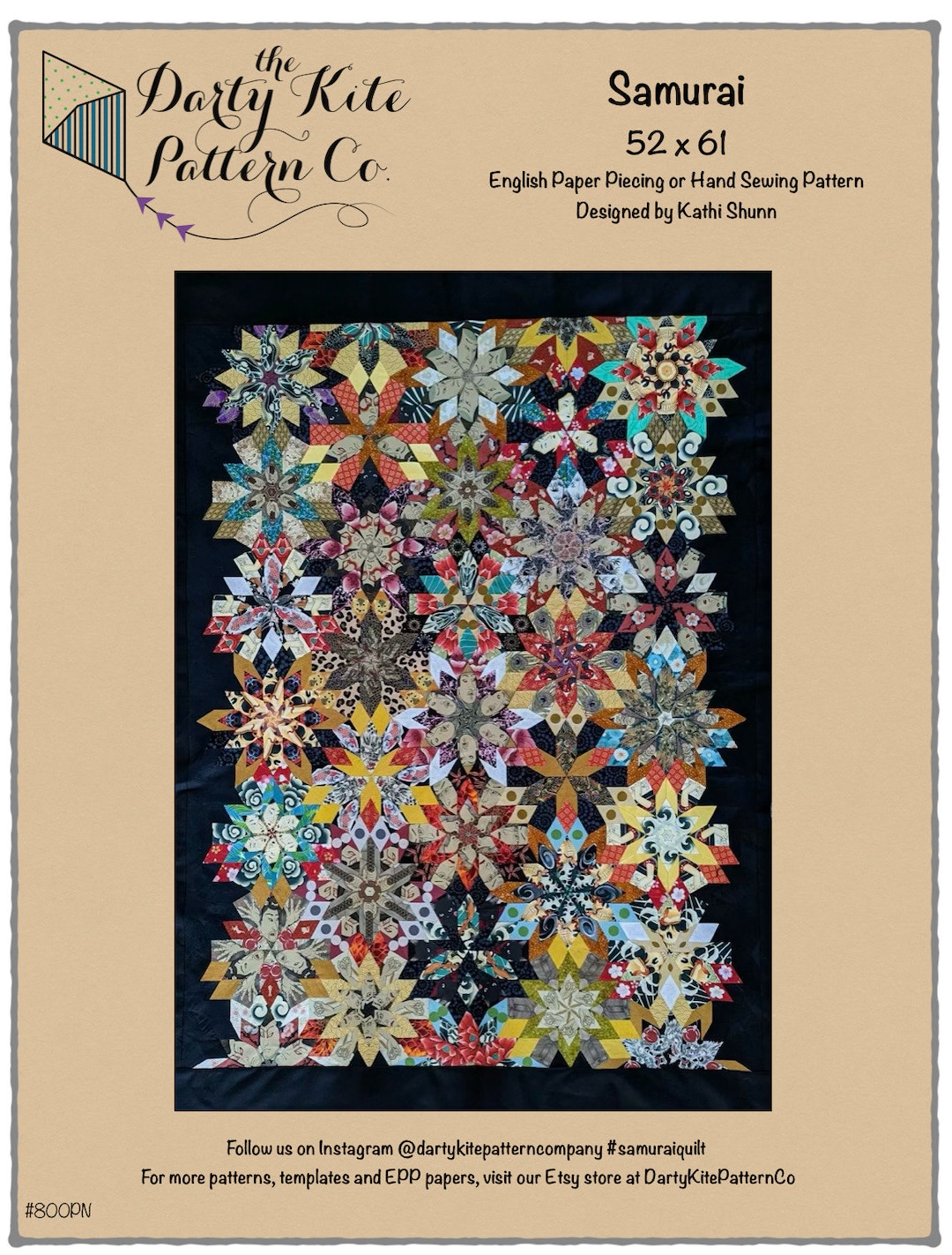 Samurai Quilt PDF Pattern for EPP or Hand Piecing - Etsy