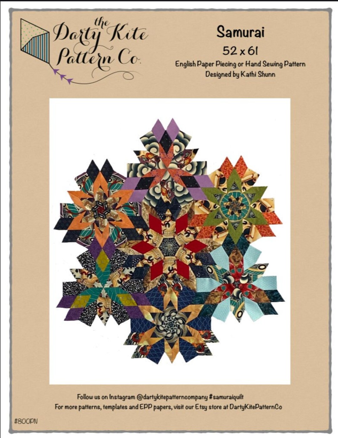 Samurai Quilt PDF Pattern for EPP or Hand Piecing (Download Now) - Etsy
