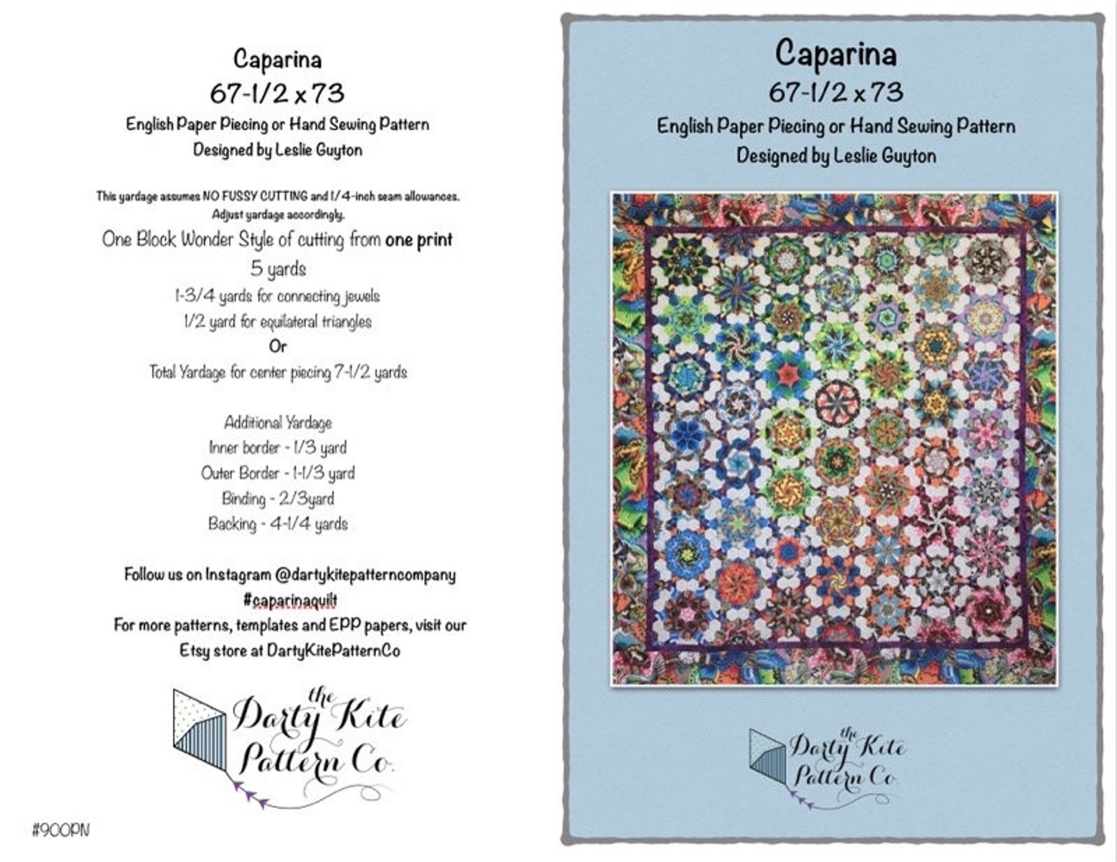 Caparina Quilt PDF Pattern for EPP or Hand Piecing - Etsy
