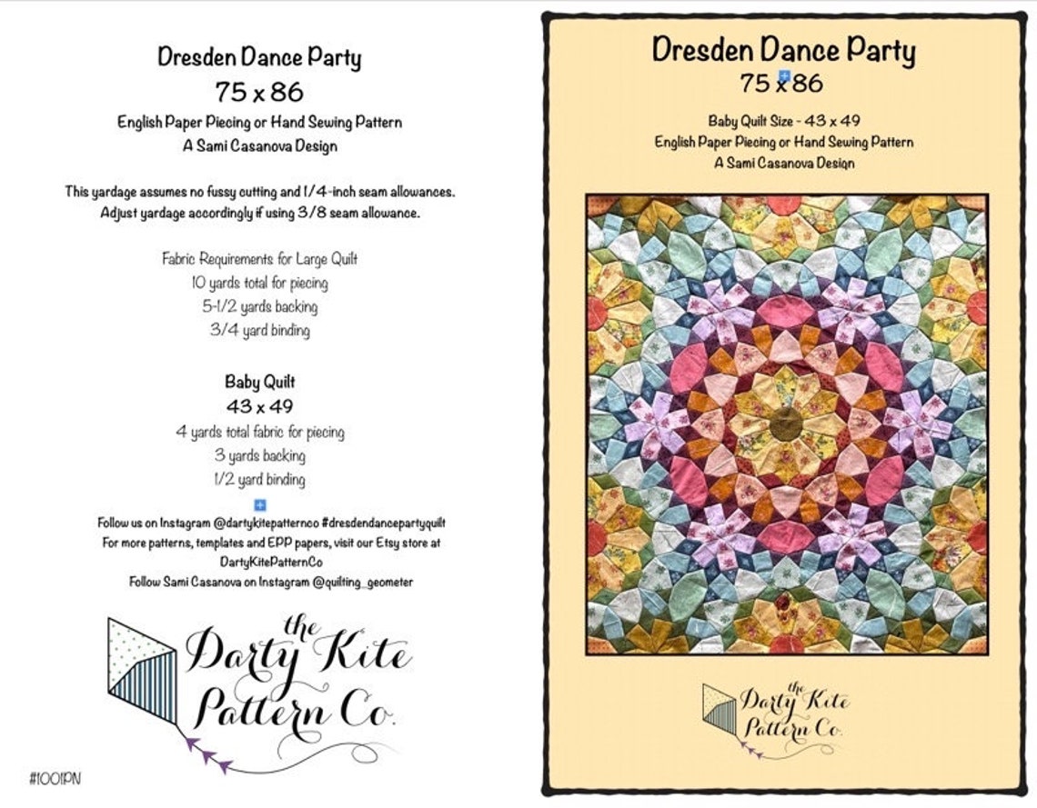 Dresden Dance Party Quilt PDF Pattern for EPP or Hand Piecing - Etsy