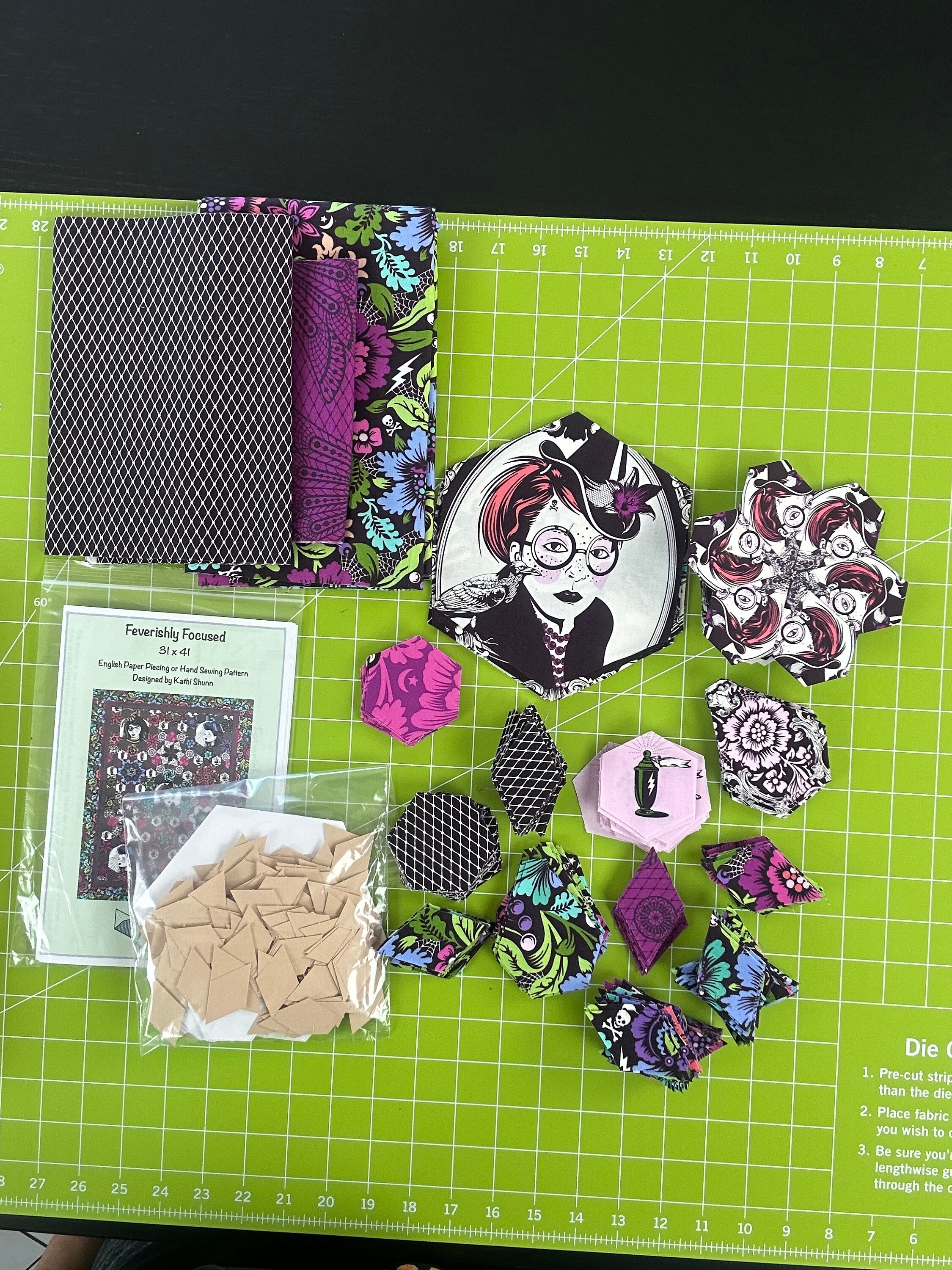 Limited Edition Feverishly Focused PRECUT EPP Kit With Tula Pink ...