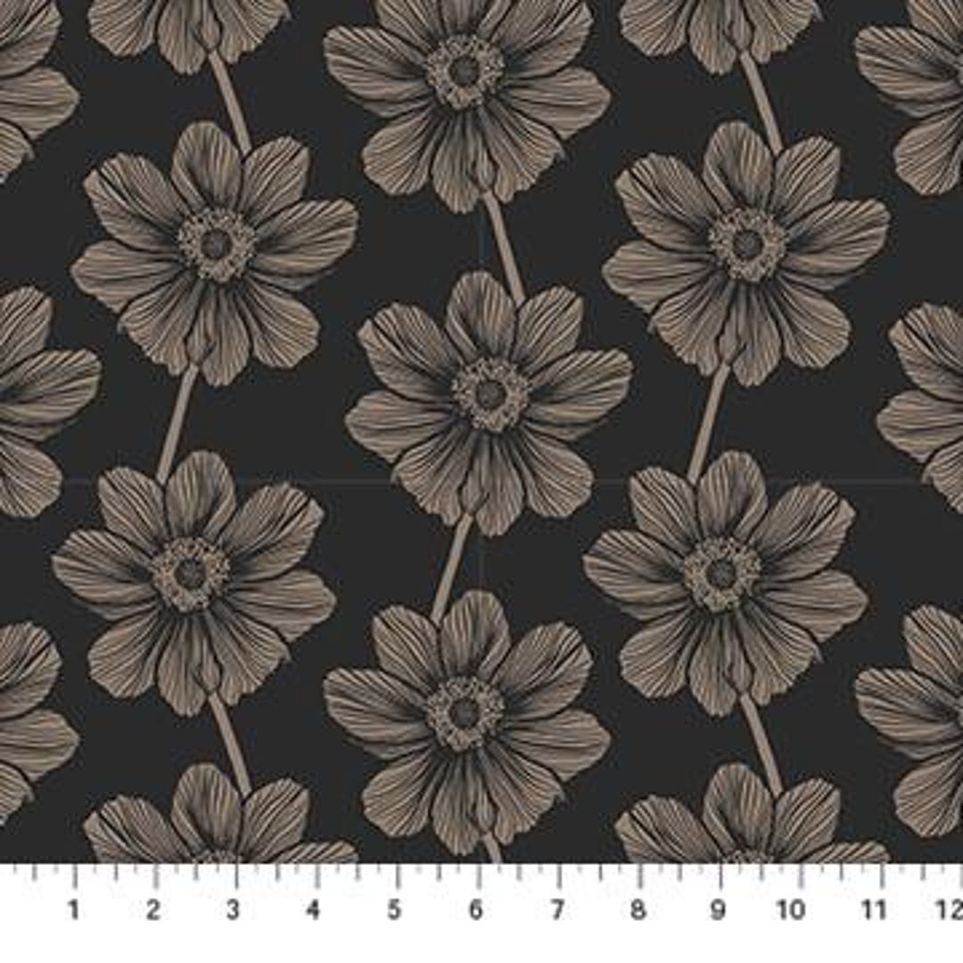PREORDER Indelible Fabric by the Half Yard Anna Maria Textiles Anemone-silvertone - Etsy