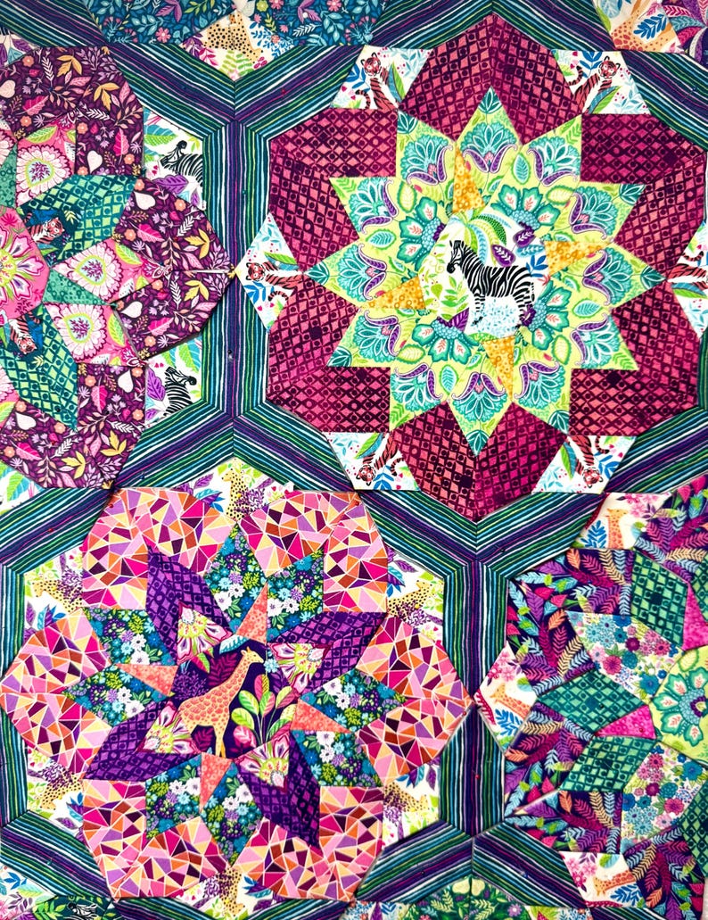 Compass Garden Quilt PDF Pattern for EPP or Hand Piecing - Etsy