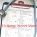 ER Nurse Report Sheet Template: Patient Handoff, Shift Planner (PDF) - Etsy