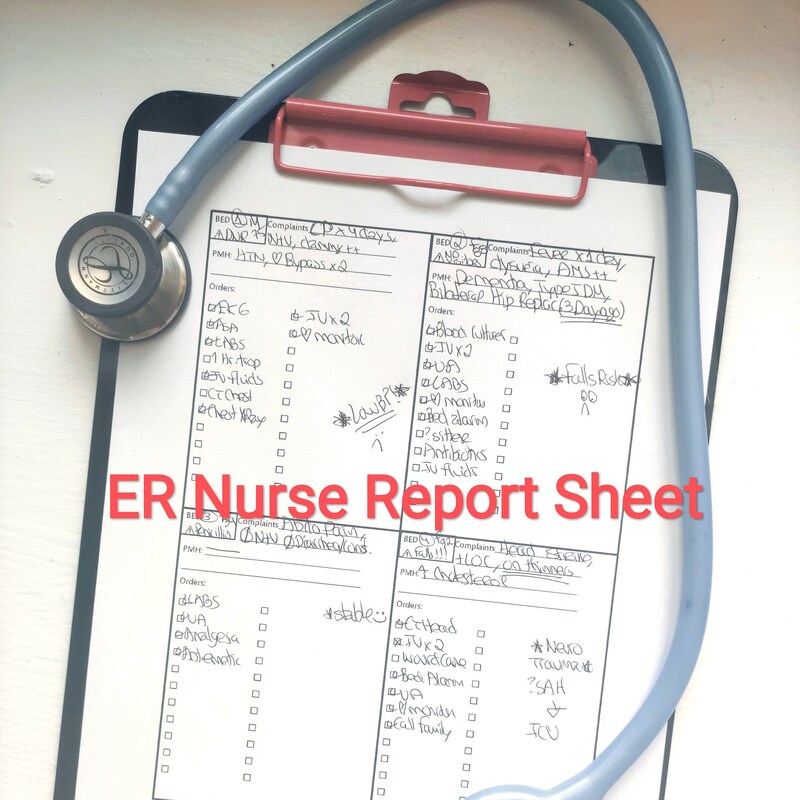 Er Report Sheet - Etsy