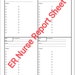 Report Sheet for ER Nurses, ER Nurse Cheat Sheets, Report Template ...