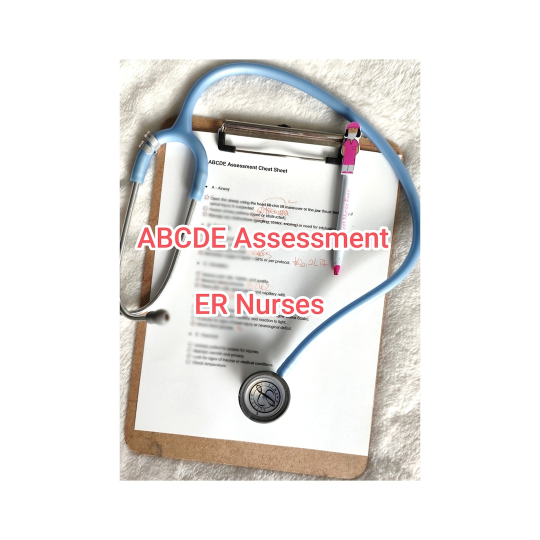 ER Nurse ABCDE Assessment Guide, Nurse Cheat Sheet (PDF Guide) - Etsy