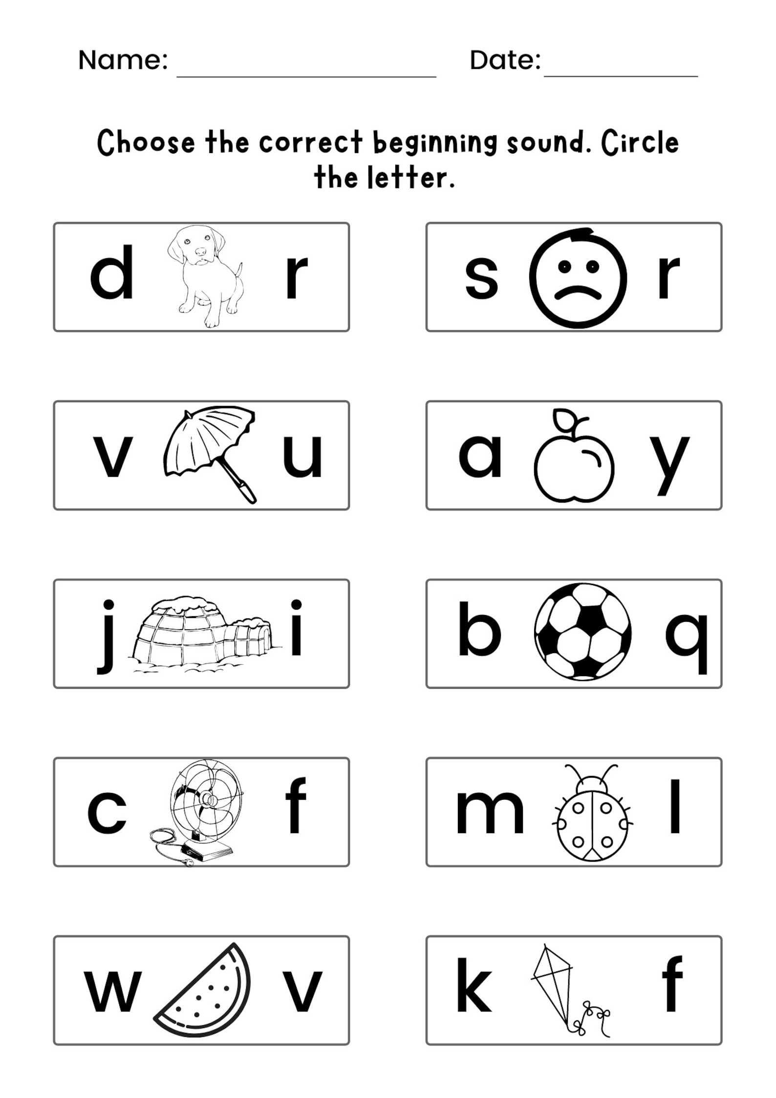 Letter and Sounds Worksheets - Etsy