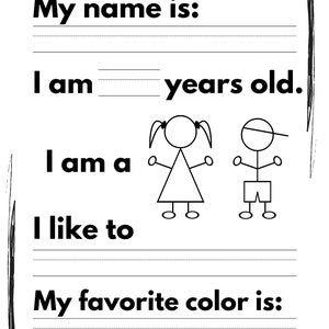 Kindergarten Workbook - Etsy