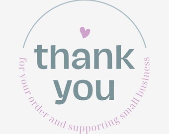 2x2 Digital/printable Navy and White Thank You for Your Support Sticker ...