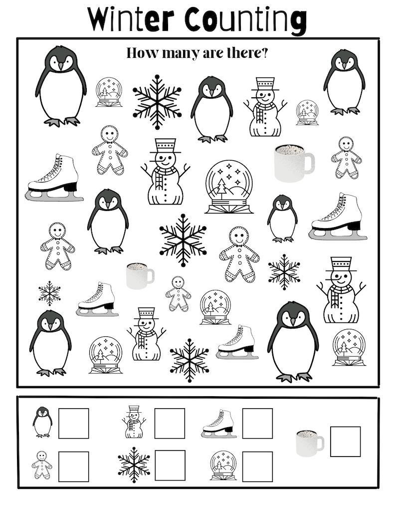 Winter Worksheets - Etsy