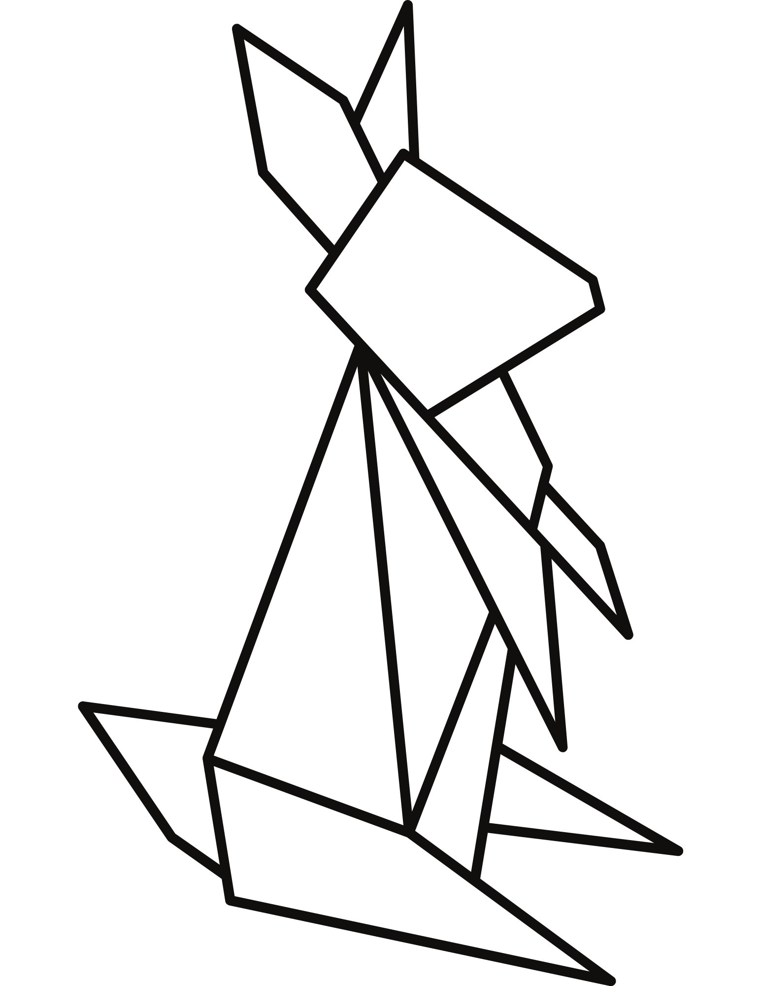 Geometric Line Animals - Origami - Etsy