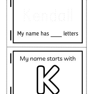 Editable Name Book Practice - Etsy
