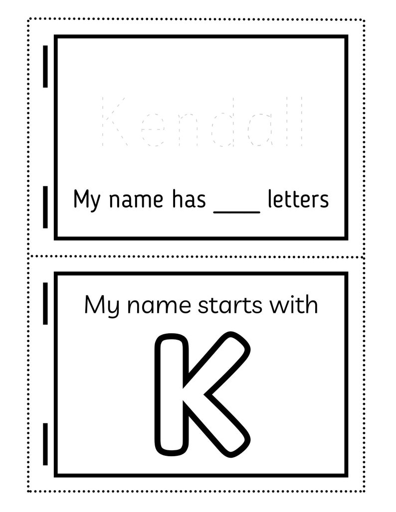 Editable Name Book Practice - Etsy