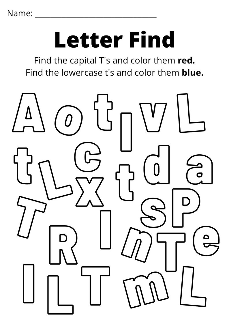 EDITABLE Letter Find - Etsy