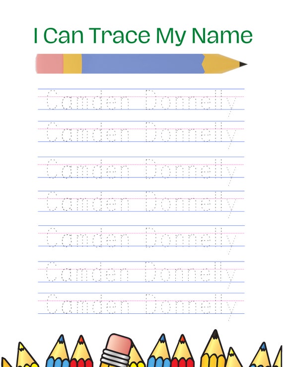 EDITABLE Name Tracing - Etsy