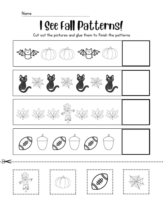 Fall Worksheet For Kindergarten