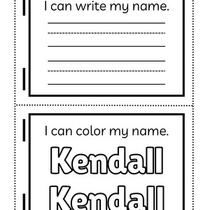 Editable Name Book Practice - Etsy