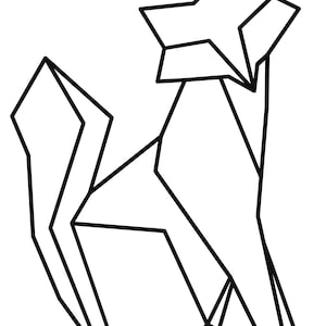 Geometric Line Animals - Origami - Etsy