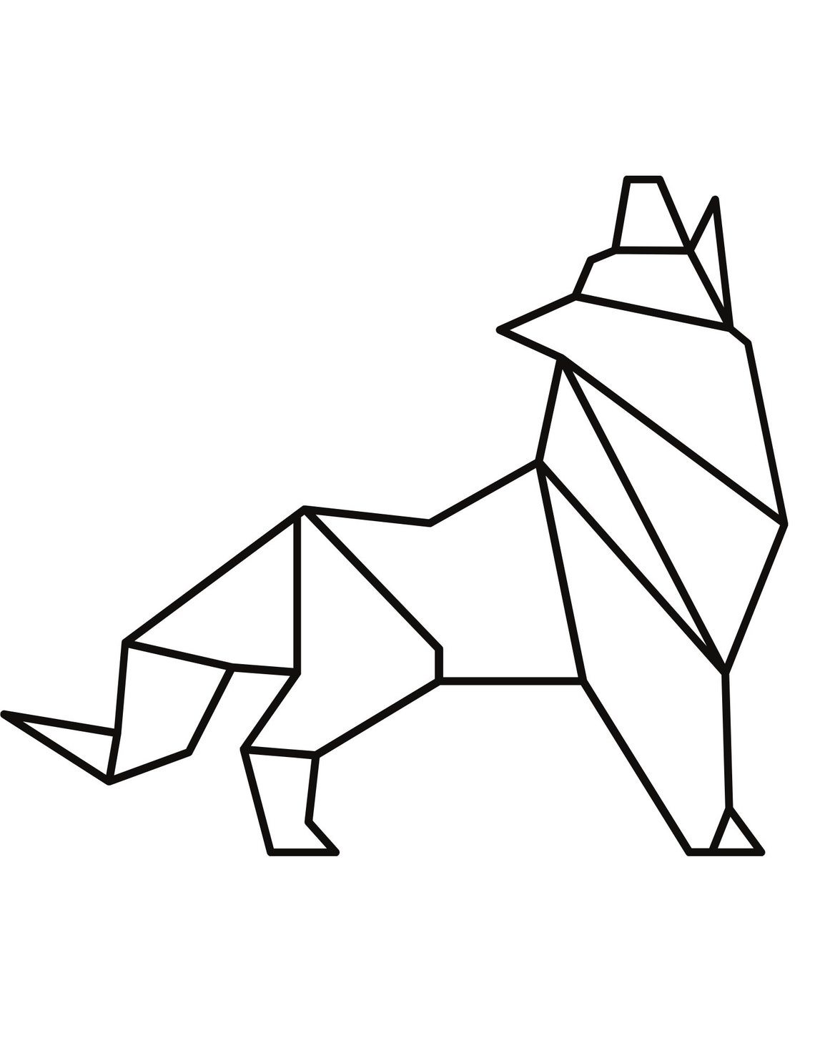 Geometric Line Animals - Origami - Etsy