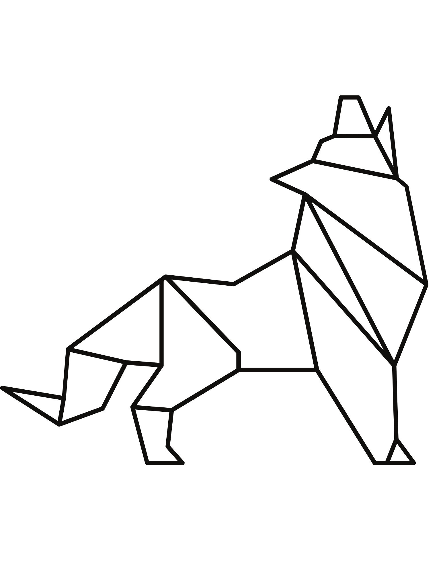 Geometric Line Animals - Origami - Etsy