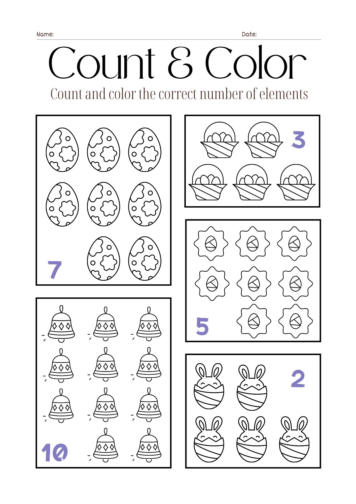 Kindergarten Worksheets - Etsy