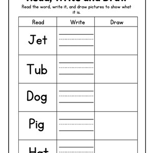 Early Phonics Worksheets - Etsy