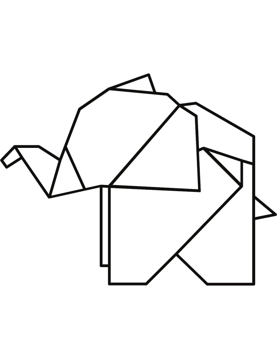 Geometric Line Animals - Origami - Etsy