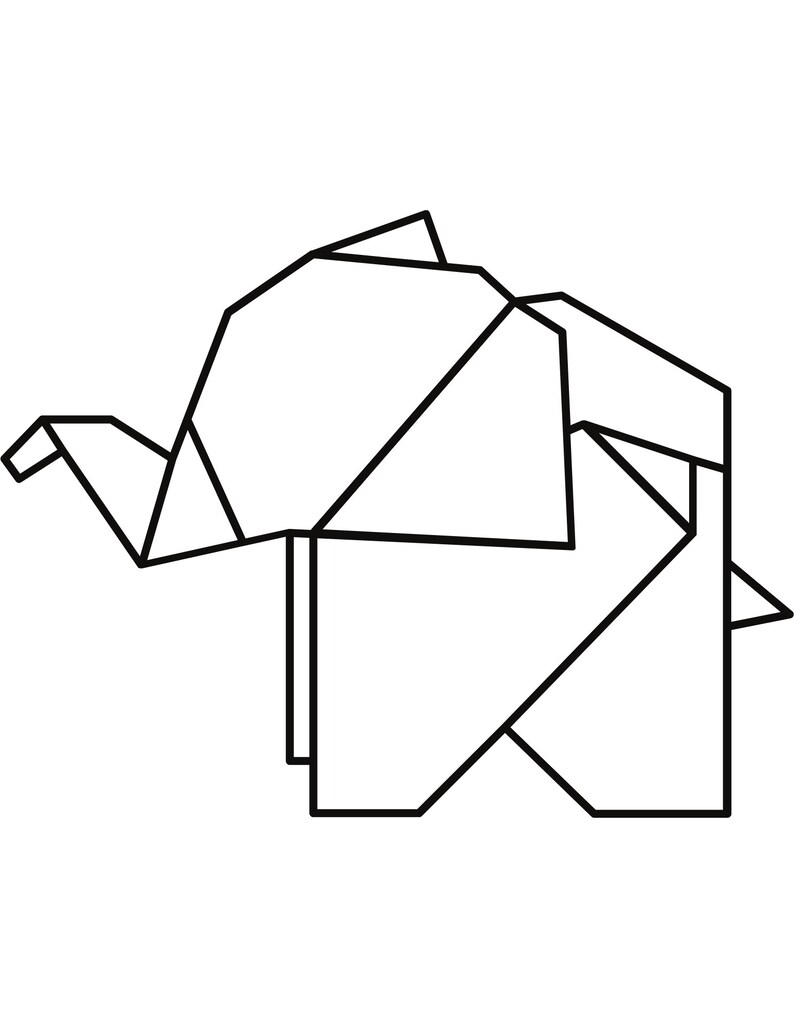 Geometric Line Animals - Origami - Etsy