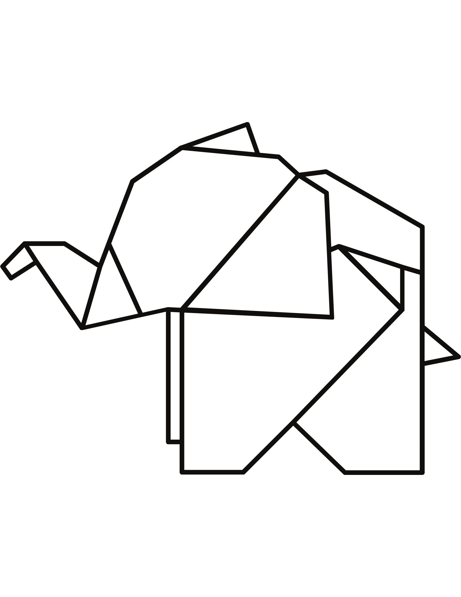 Geometric Line Animals - Origami - Etsy