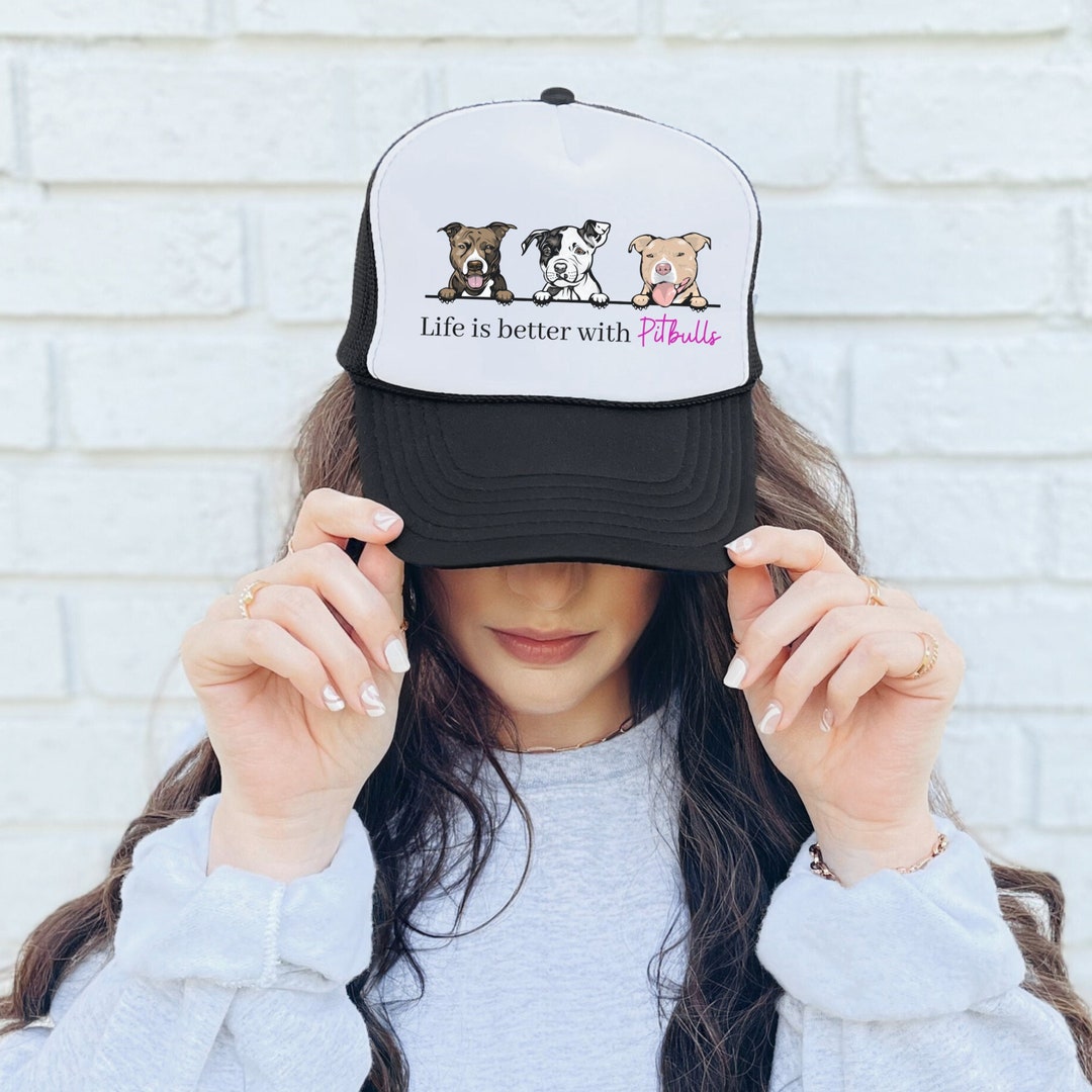 Pitbull Hat, Pittie Baseball Cap, Cute Dog Hat, Dog Lover Hat, Pitbull ...