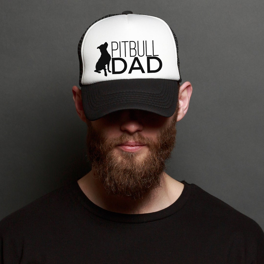 Pitbull Dad Hat, Custom Dog Dad Trucker Hat, Pitbull Dad Gift, Pitbull ...