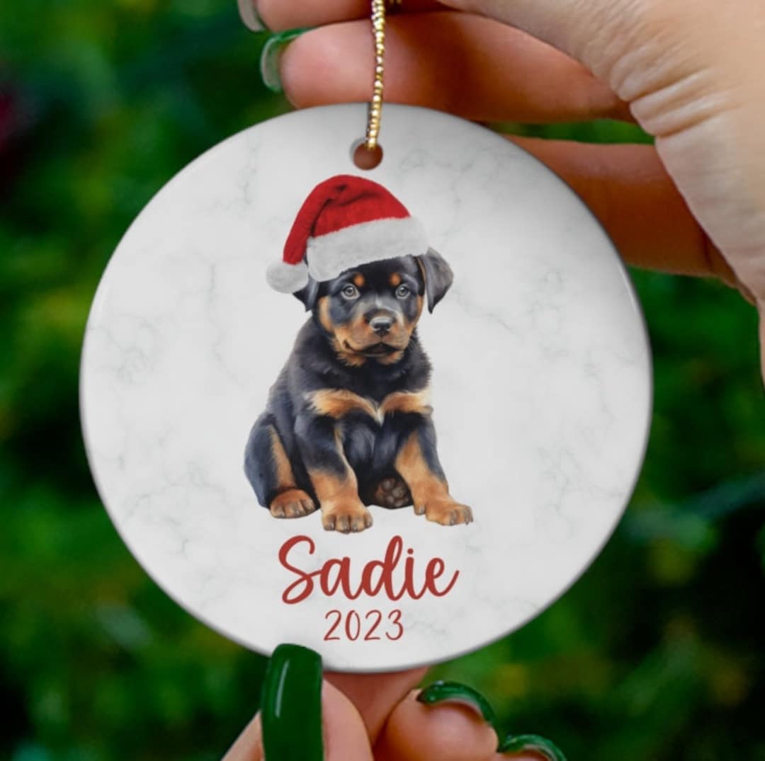 Personalized Rottweiler Gift, Rottie Christmas Ornamet, Dog Person ...