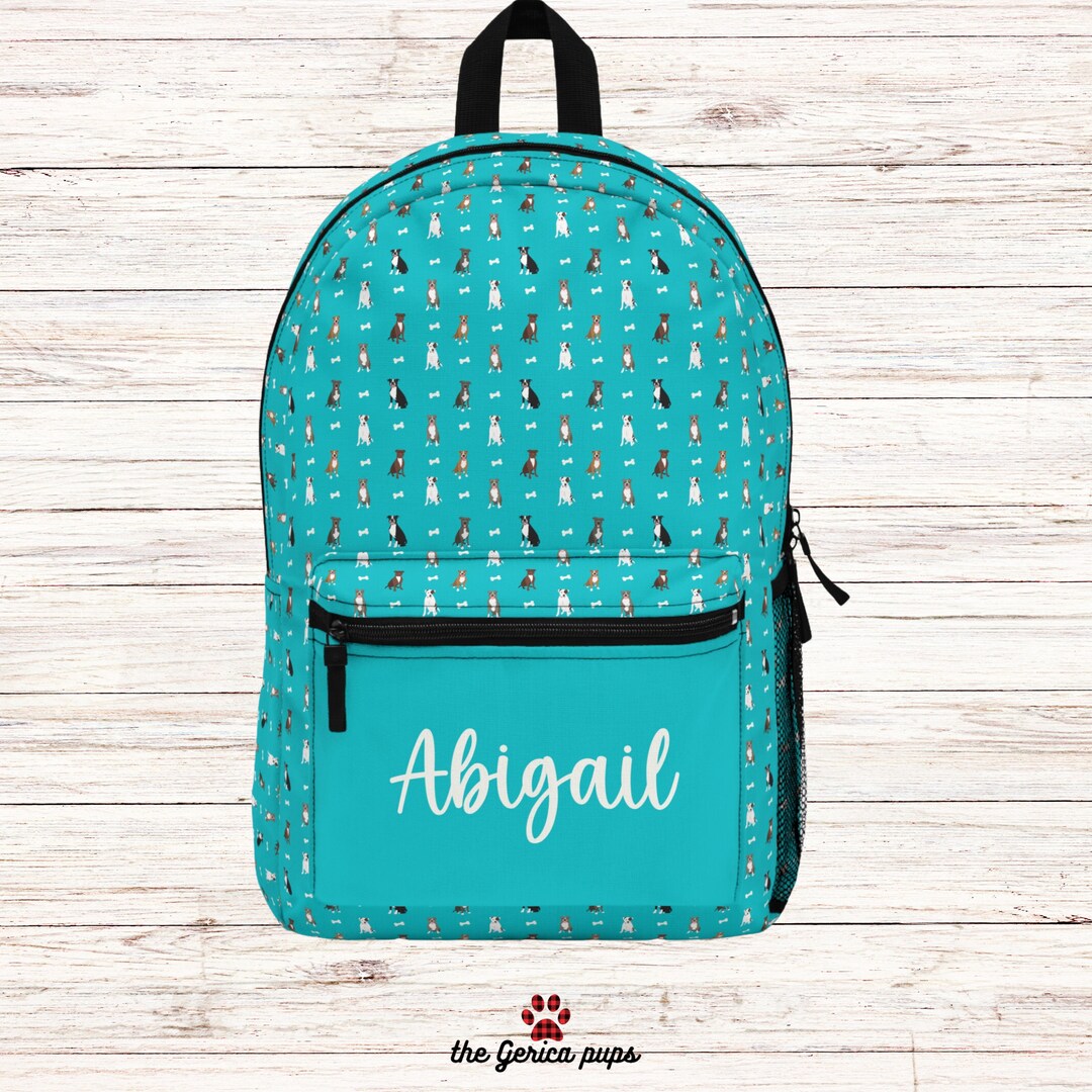 Personalized Dog Backpack, Personalized Pitbull Backpack, Doggie ...
