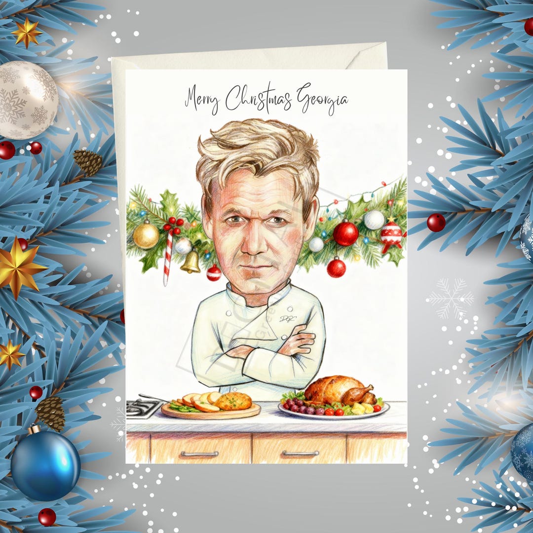 Personalised Gordon Ramsay Christmas Card for Chefs - Etsy UK