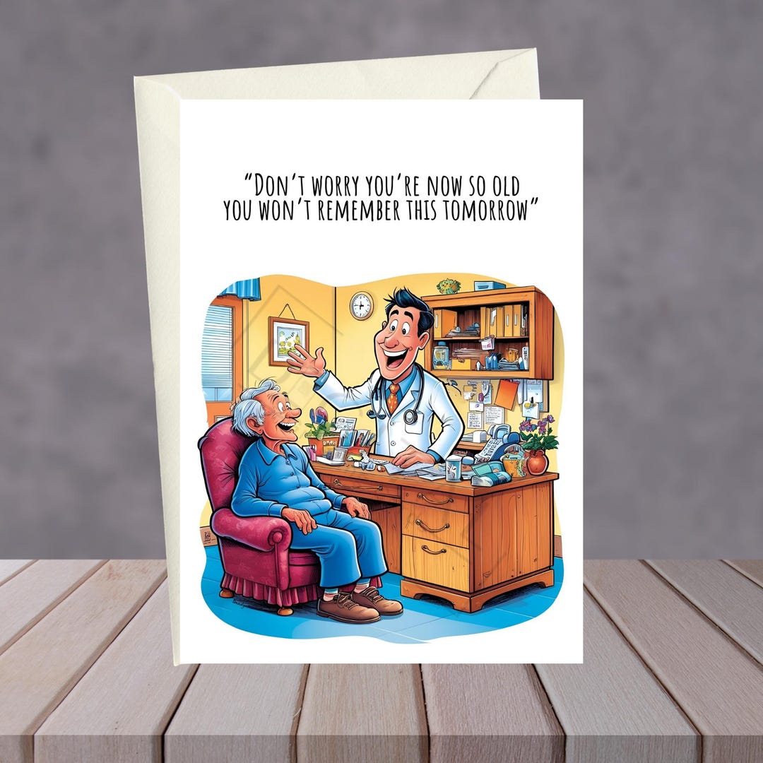 Old Age Card - Birthday Card - Get Well Card - Multiple Use Card - for ...