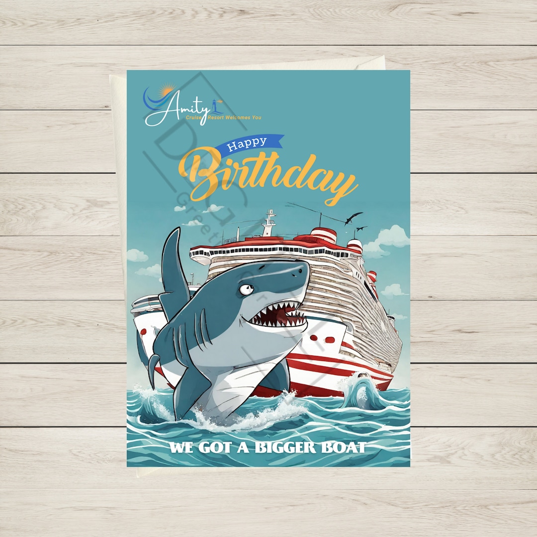Jaws Birthday Card Fun Jaws Greeting Card for Birthdays - Etsy