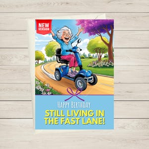 Funny Mobility Scooter Birthday Card - Personalized - Etsy UK