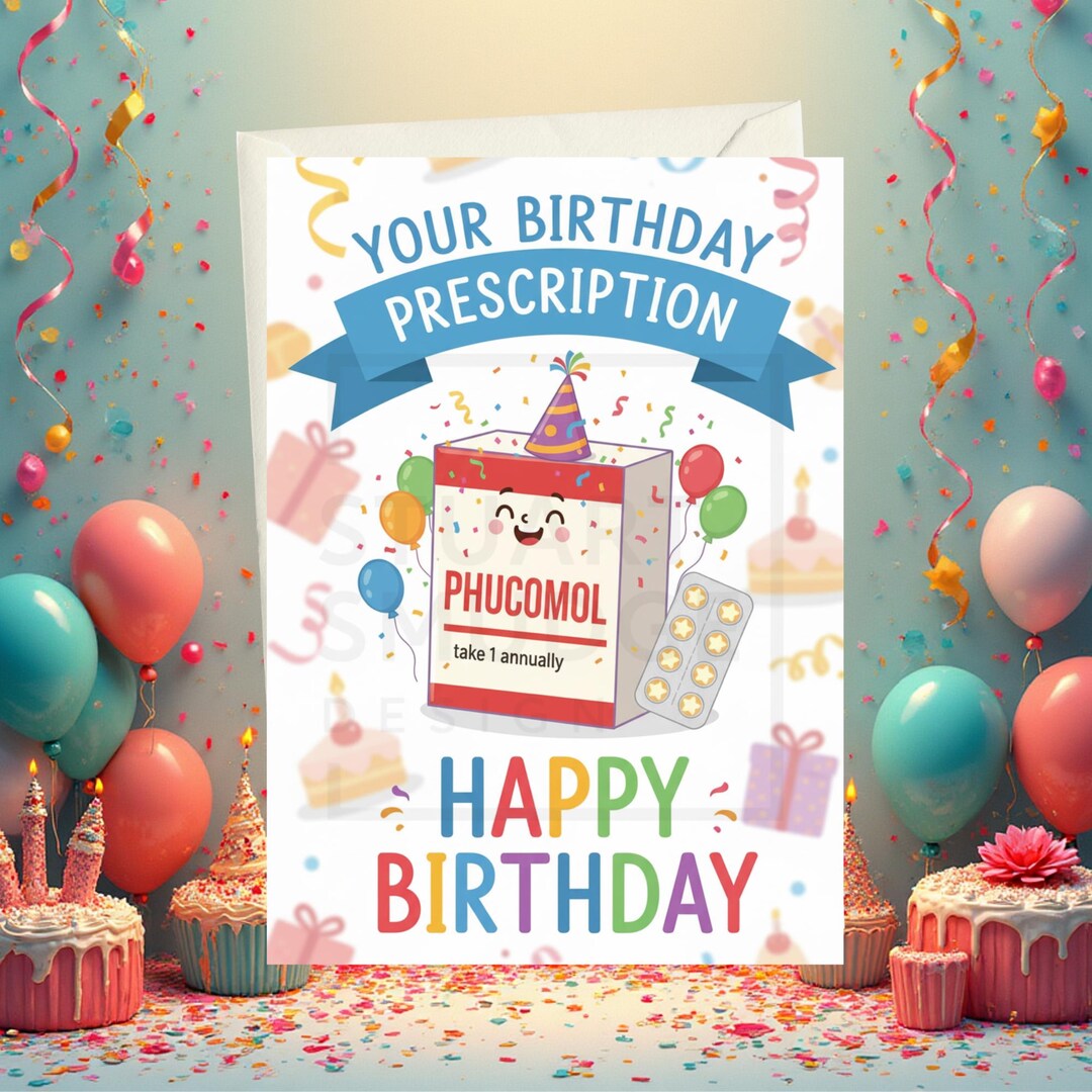 Phucomol Birthday Card: Because We Care and Celebrate With You - Etsy
