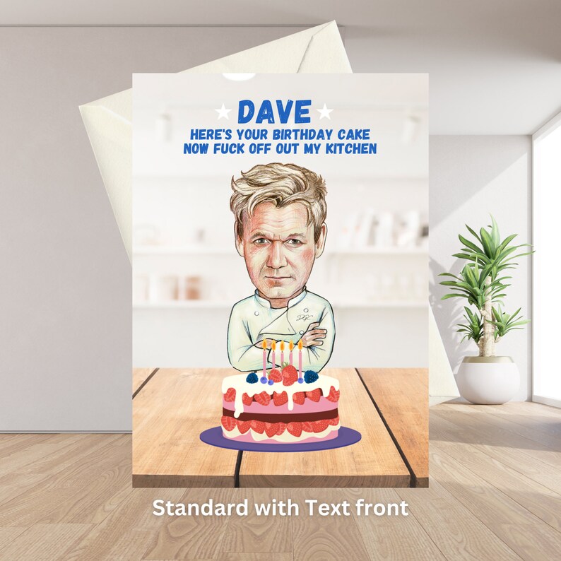 Gordon Ramsay Birthday Card Funny Birthday Card Hell's - Etsy