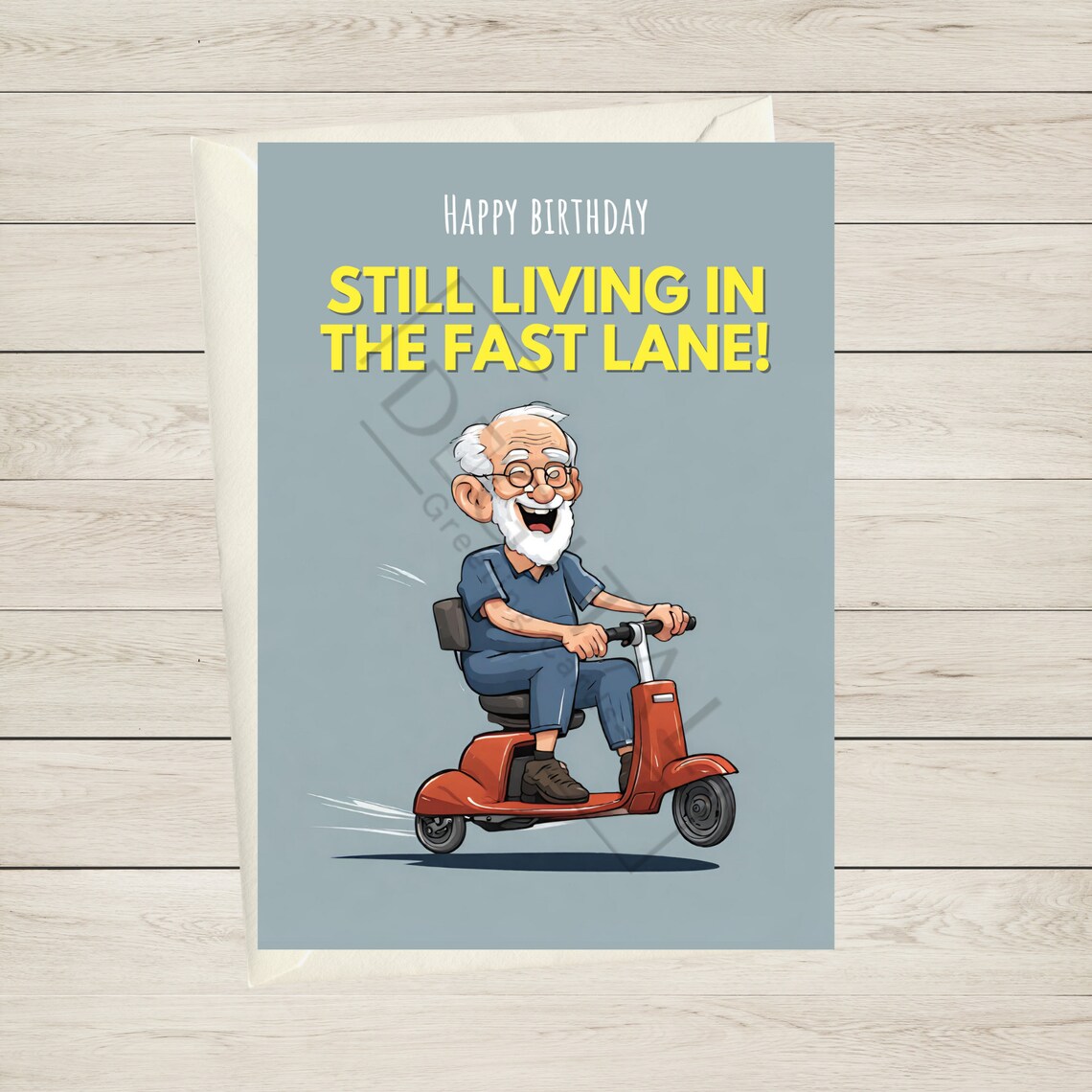 Funny Mobility Scooter Birthday Card Still Living in the Fast Lane for ...