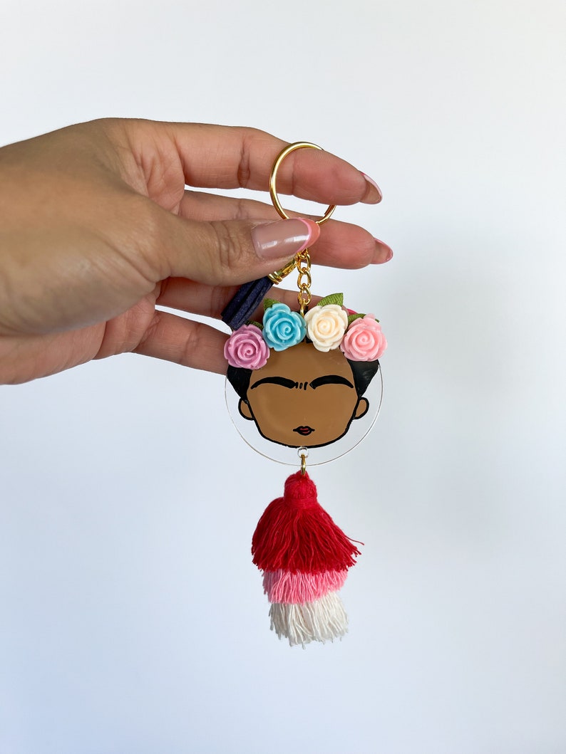 Frida Kahlo Keychain Mexican Keychain Acrylic Keychain Tassel Keychain ...