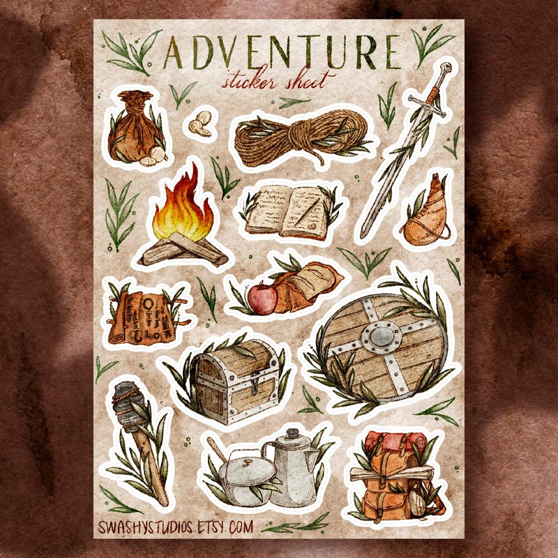 Fantasy Stickers - Etsy