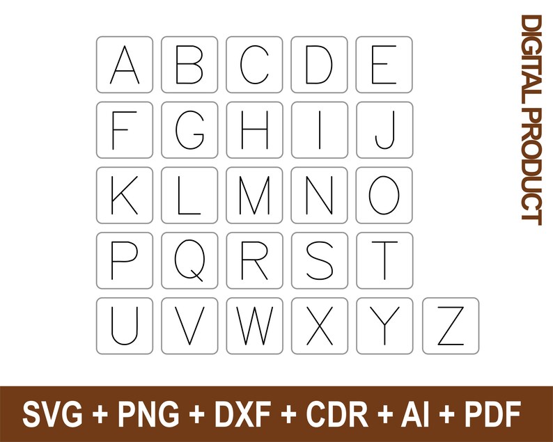 English Alphabet Letters Blocks SVG. Uppercase Letters for - Etsy