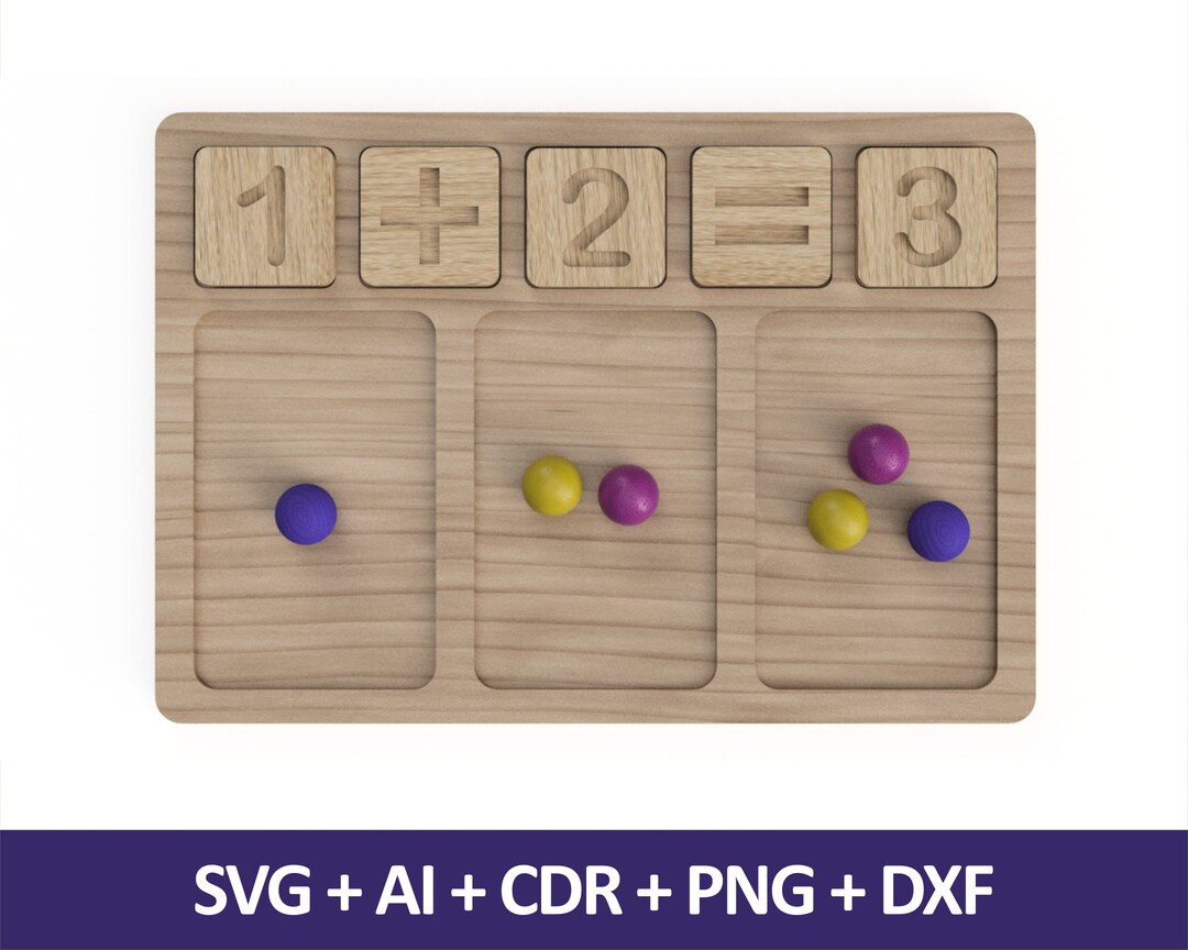 Montessori Math Board 1-10 With Trays, Symbols and Number Cards ...
