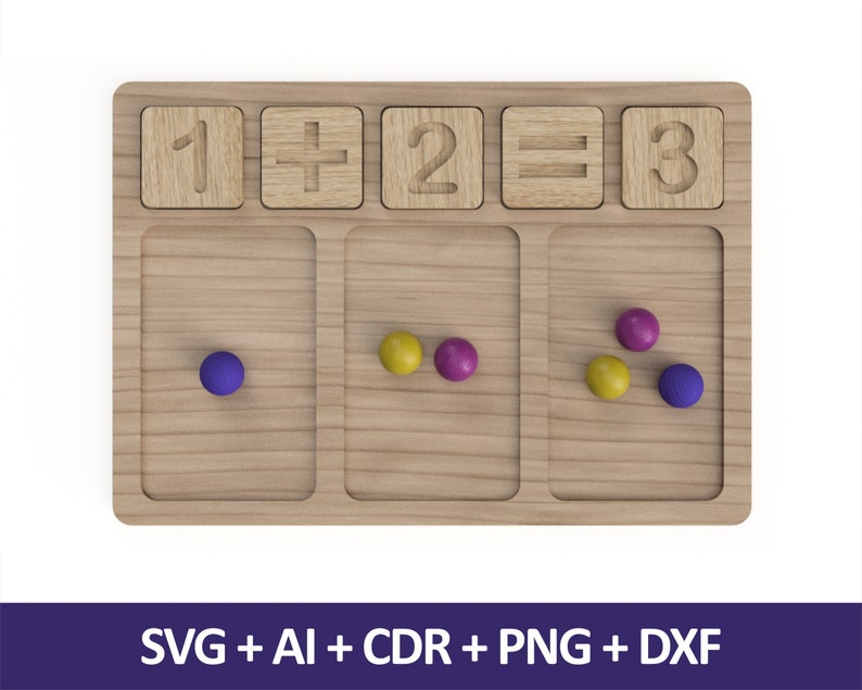 Montessori Math Board 1-10 With Trays, Symbols and Number Cards ...